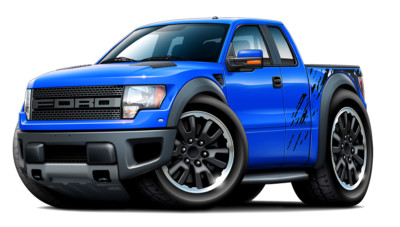 2010-14 Ford SVT Raptor Truck F150 Car-toon Art Print NEW | eBay