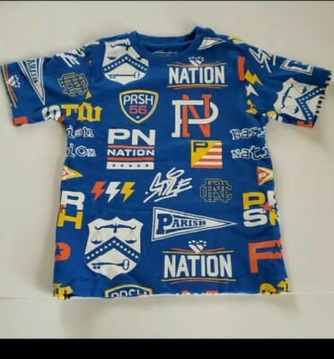 Parish Nation All Over Logo T-shirt Boys size 4 (S) New! FAST SHIPPING ...