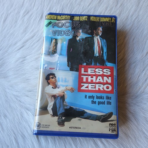 Bret Easton Ellis LESS THAN ZERO VHS Clamshell VHS Marek Kanievsk ...