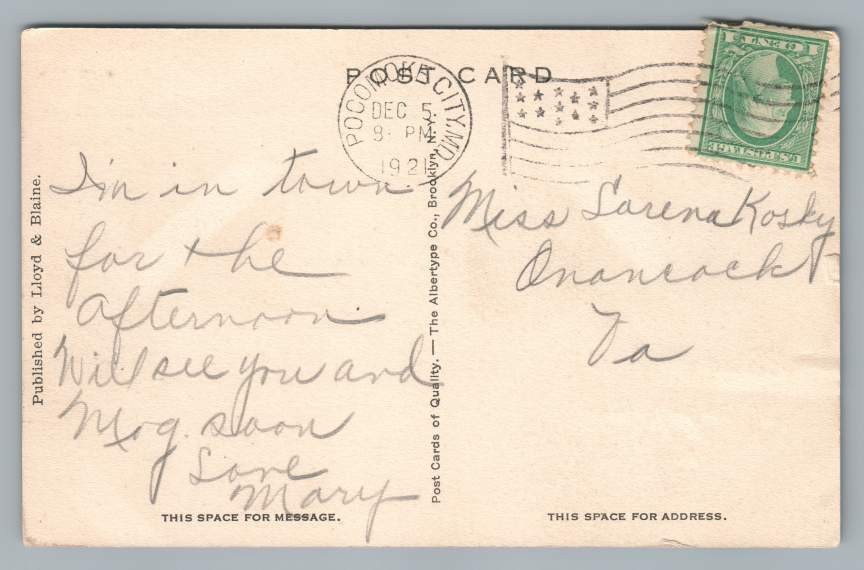 Second Street POCOMOKE CITY Maryland Antique Albertype Postcard 1921 | eBay