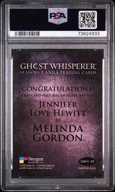 2010 Ghost Whisperer S3/4 Jennifer Love Hewitt JLH Autograph Auto 🔥PSA ...