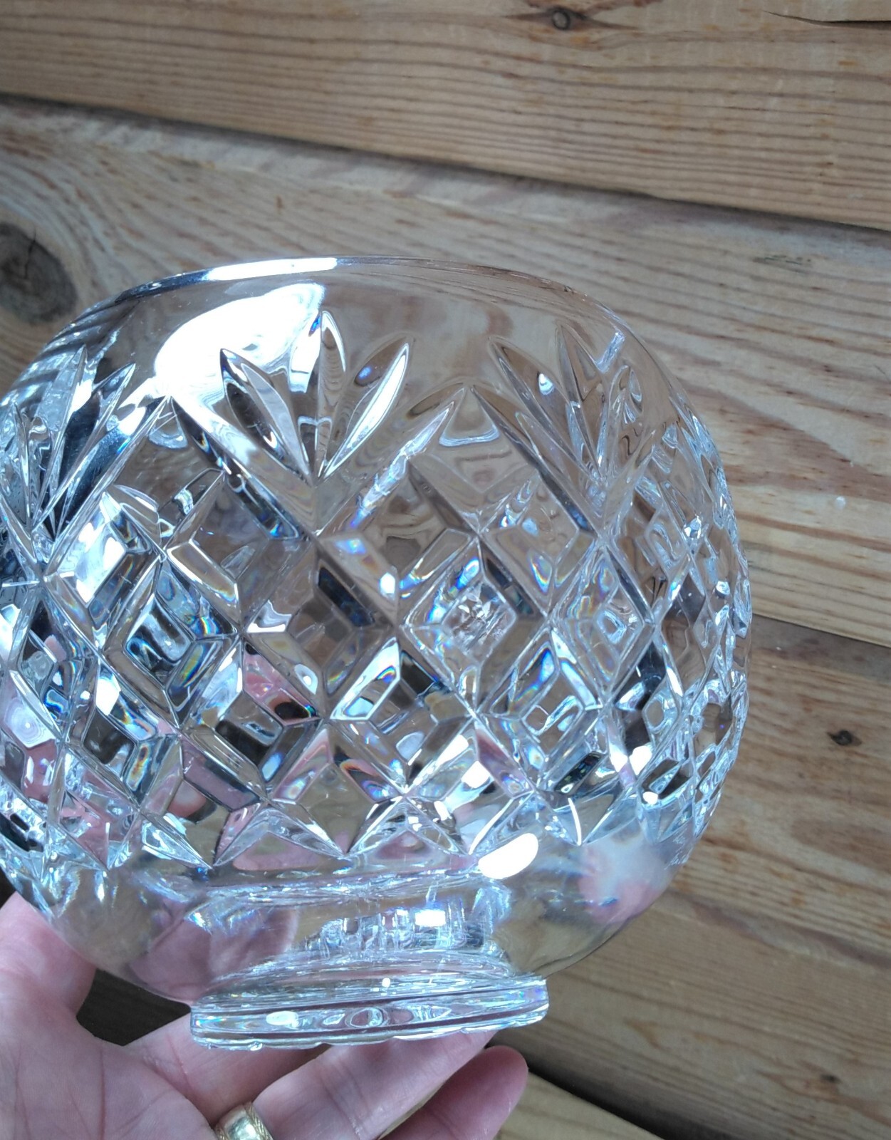 Waterford Crystal Rose Bowl Vase signed Jim O'Leary 1987 Merano ...