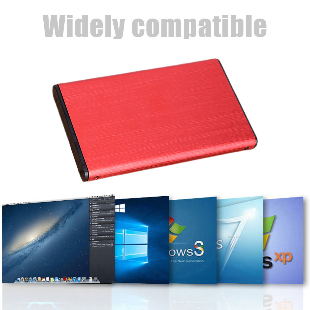 2.5inch External Hard Drive Plug and Play USB2.0 for PC TV Laptop (Red ...