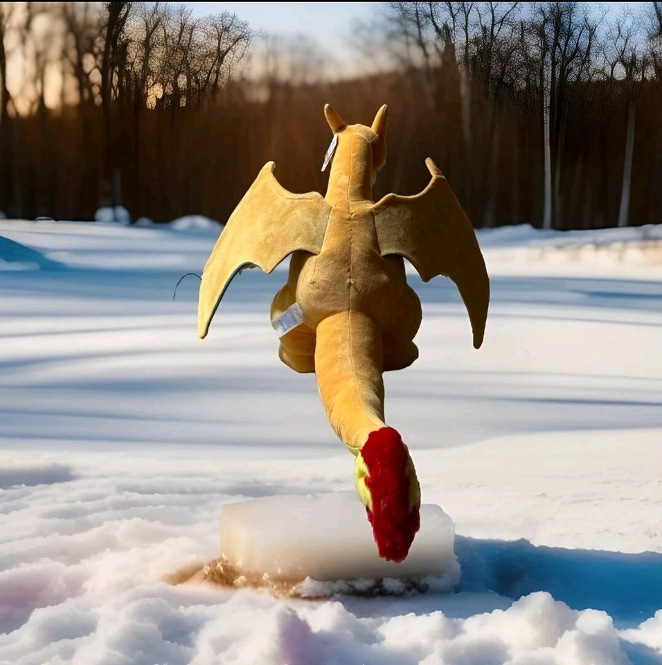 Build A Bear Giant CHARIZARD 2ft Pokemon Plush, Hat, Scarf Jumbo ...