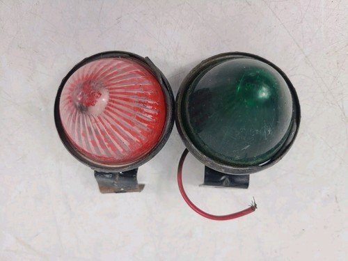 VINTAGE AUTOLAMP 66 CAR FLASH BEAM LIGHTS LAMPS GREEN & RED | eBay