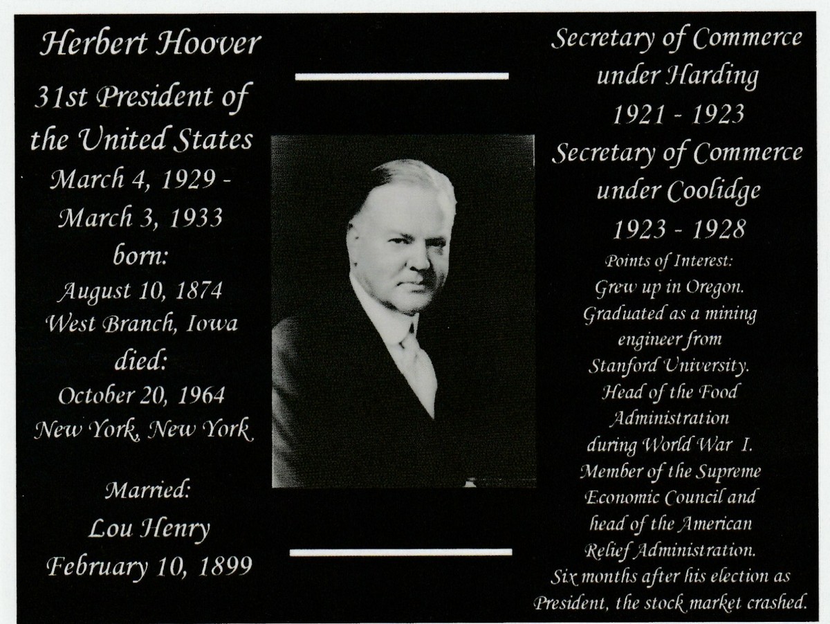 President Herbert Hoover Before Former President Herbert Hoover
