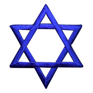 Blue Star of David Applique Patch - Jewish, Judaism, Hanukkah 2" (Iron ...