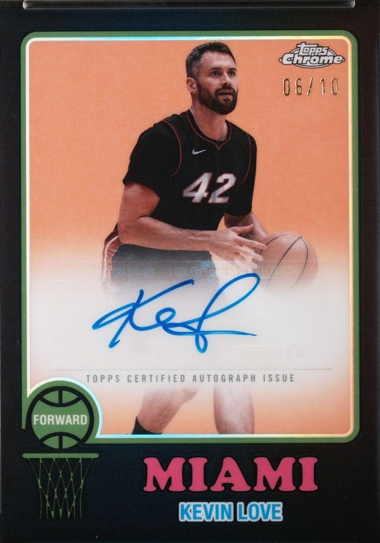 2024-25 Topps Chrome - 1973 Topps Autographs Kevin Love #73TA-KL Black ...