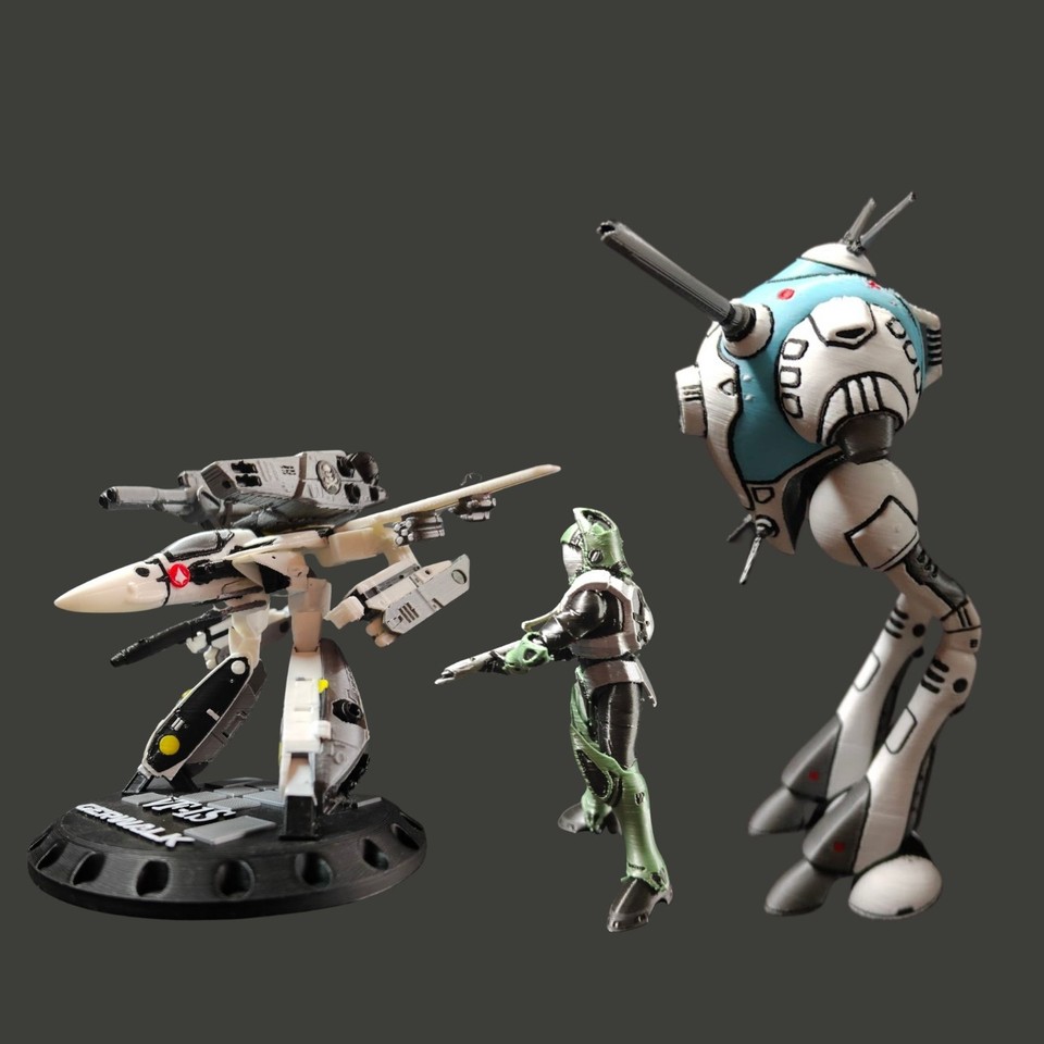Battle pod and a Soldier and Varitech 1/100 Scale Full Color Robotech ...