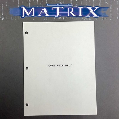 The Matrix Production Used Storyboard Title Page "Come with Me" Movie ...