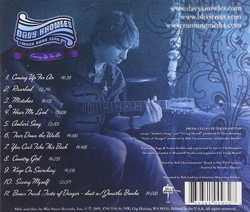 Coming Up for Air by Davy Knowles/Back Door Slam CD, Jun-2009, Blix ...