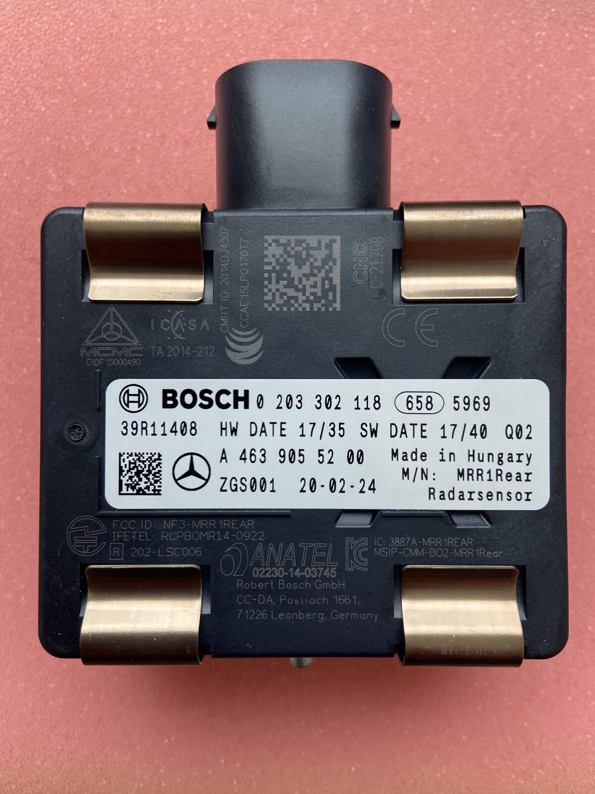 MERCEDES BENZ G 550 63 AMG BLIND SPOT RADAR MONITOR SENSOR A 4639055200 ...