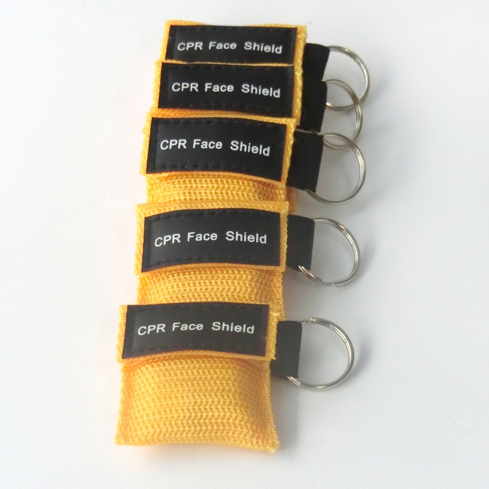 First aid Rescue CPR Barrier WITH KEYCHAIN CPR FACE SHIELD POCKET AED ...