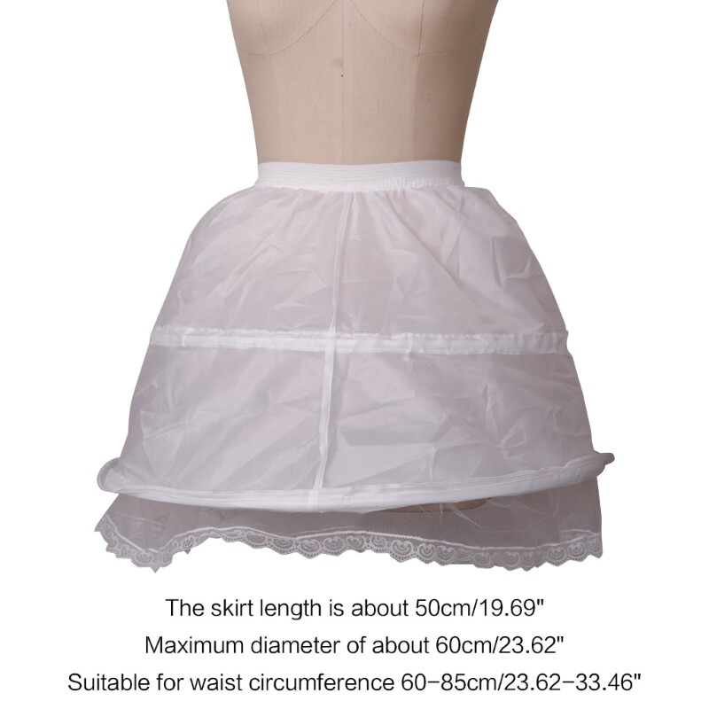 Crinoline Underskirt Petticoat Cage White Half Slips for Women Ball ...