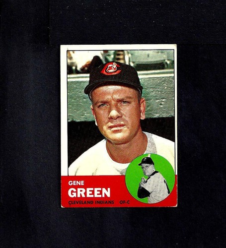 1963 TOPPS #506 GENE GREEN-1--HIGH NUMBER--BV $25--INDIANS--NO CREASES ...