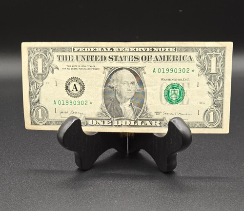 MARCH 2 1990 BIRTHDAY/ANNIVERSARY fancy serial number One Dollar Bill ...