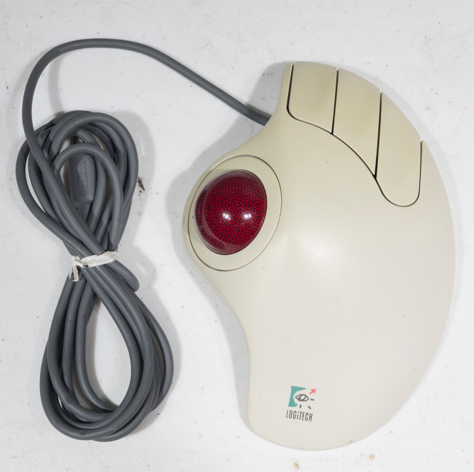 Vintage Logitech TrackMan Marble Mouse T-CH11 Trackball mouse PS/2 4241 ...