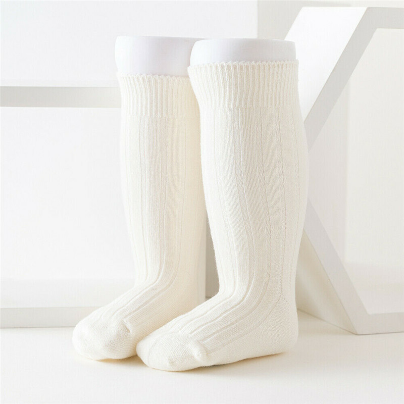 Toddler Baby Girls Boys Knee High Long Socks Cotton Casual Stockings 0 ...
