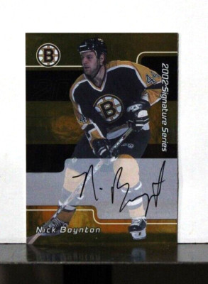 2001-02 ITG Be A Player Signature Series Gold Auto Nick Boynton #227 ...