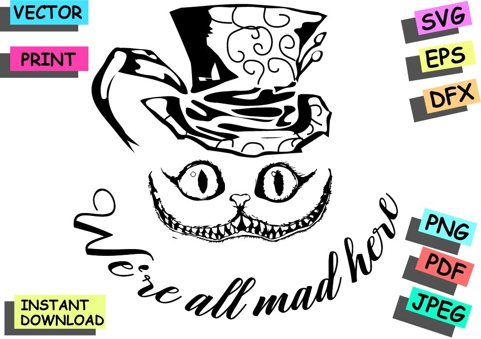 Party Favor Printable Cheshire Smile Pin The Smile On The Cheshire Cat