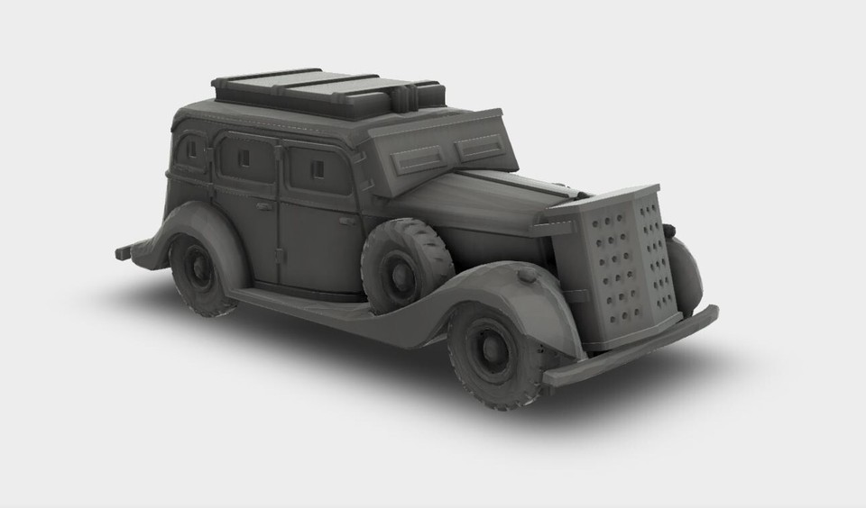 Humber Home Guard (Snipe) gepanzerter PKW WW2 Bausatz 3D Druck 1:87 - 1 ...