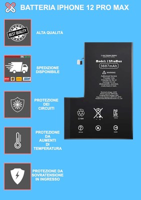 BATTERIA IPHONE 12 PRO MAX | eBay