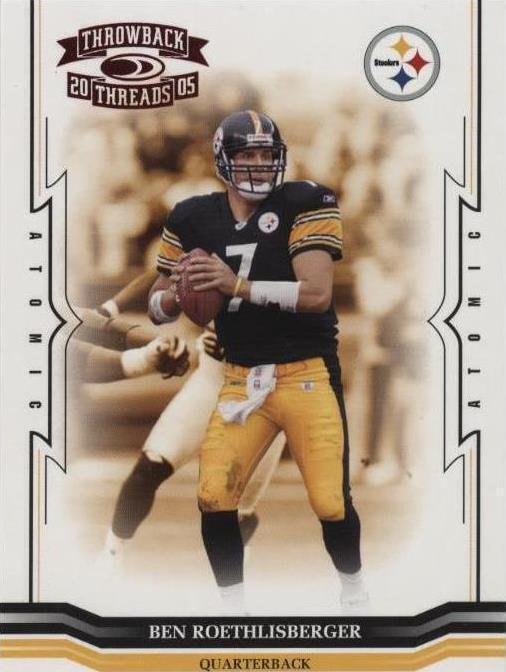 2005 Donruss Throwback Threads - Ben Roethlisberger #116 Atomic Century Proof Red /150 for sale ...