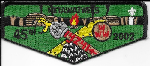 Boy Scout OA Netawatwees 424 S50 2002 45th Anniversary OH | eBay