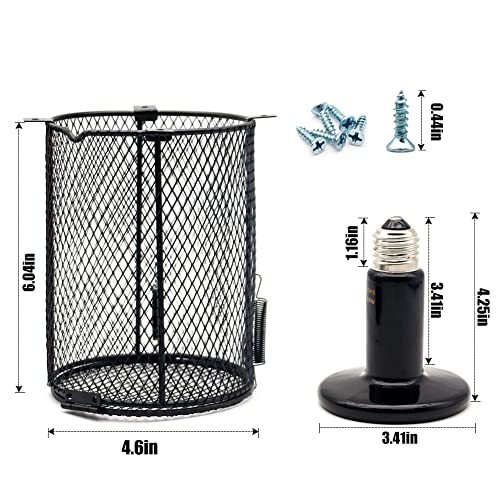 Reptile Lampshade Anti-Scald Heating Lamp Guard 100W 100W Ceramic Lamp ...