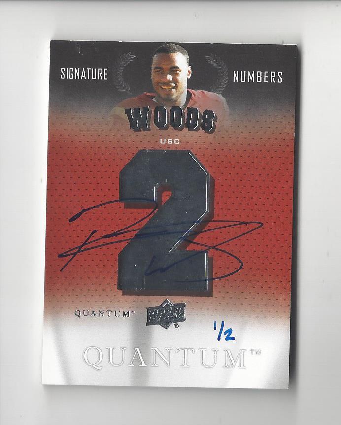 2013 UD Quantum Signature Numbers Robert Woods RC AUTOGRAPH USC /2 | eBay