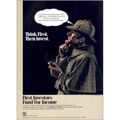 1986 First Investors: Think First Then Invest Vintage Print Ad | eBay