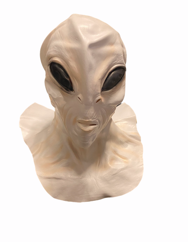 Bizarre Horrific White Alien Adult Mask Latex Head for Halloween ...