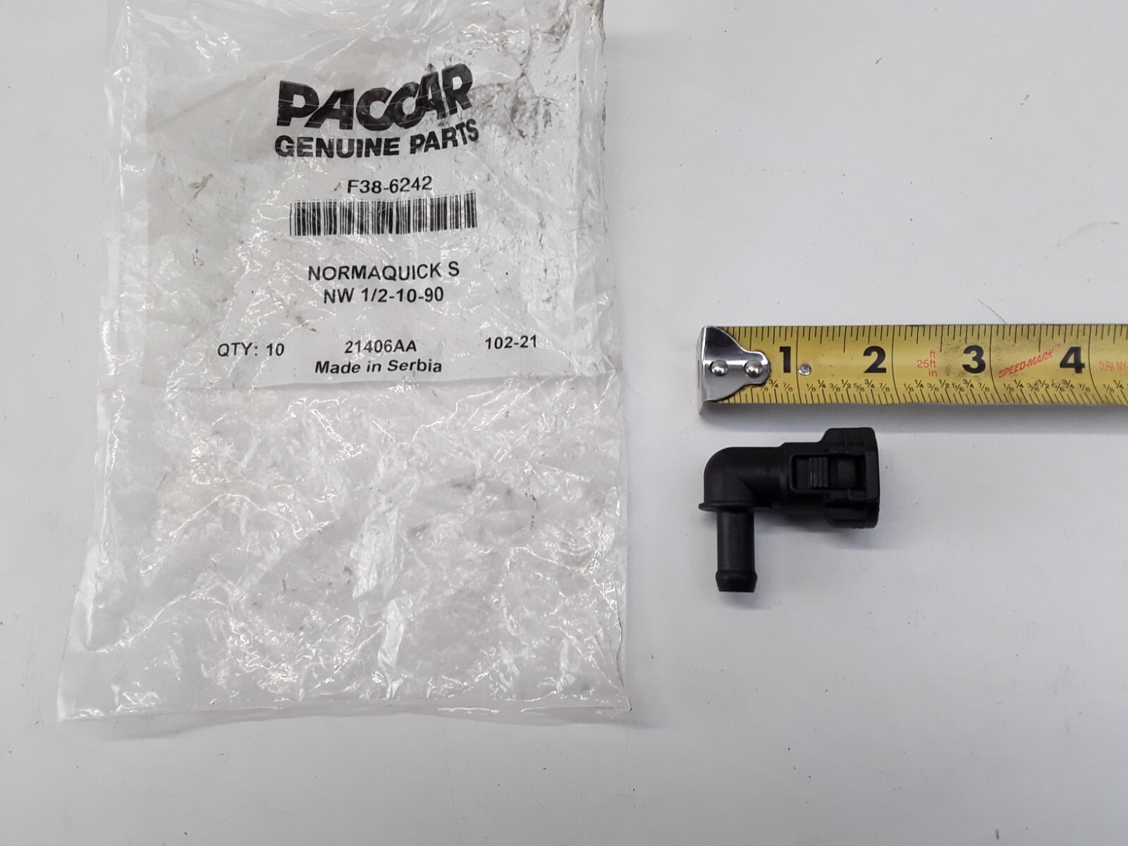 Kenworth F38-6242 Normaquick NW 1/2-10-90 FITTING DEF HOSE 1/2"-3/8",90 ...