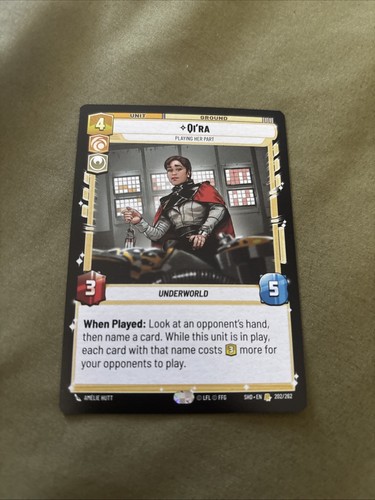 Star Wars Unlimited Qi'ra Player Her Part #202 Shadows of the Galaxy ...