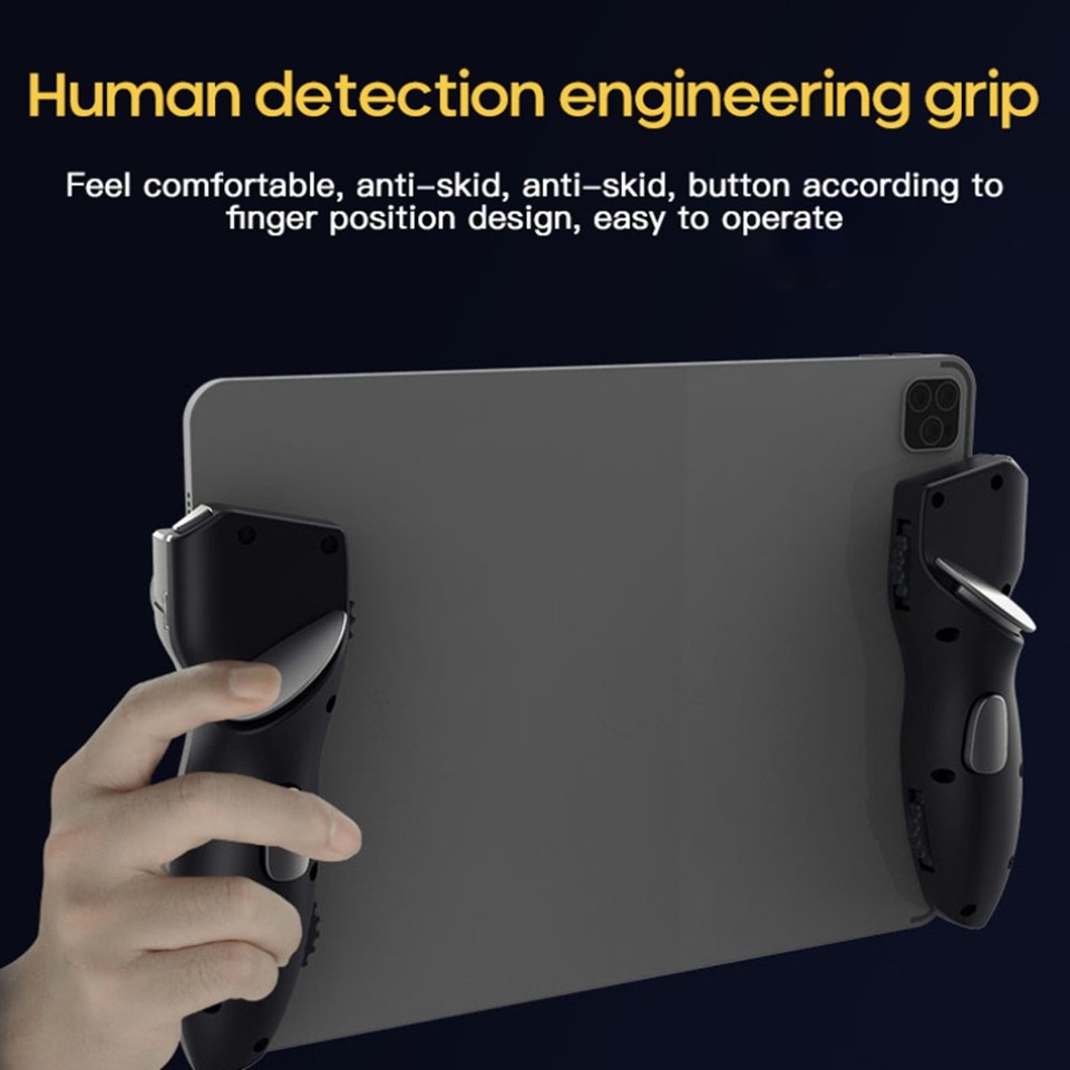6-Fingers Shooter L+R Gamepad Trigger Handles For iPad Mobile PUBG Game ...