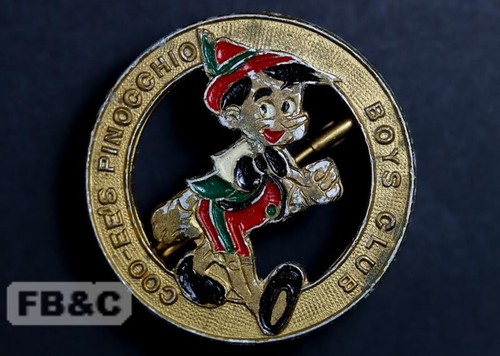 1940 Coo-ee's Pinocchio Boys Club Badge - Scarce | eBay