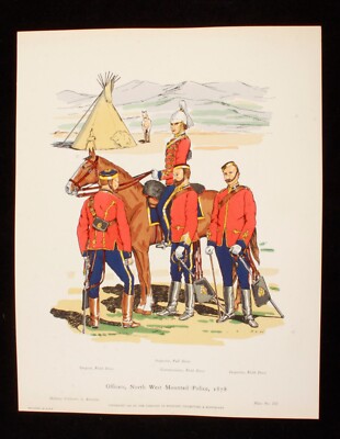 Officers, North West Mounted Police 1878 Illustration 11x14 | eBay