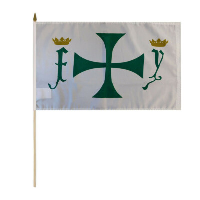 Christopher Columbus 100D 12x18 12"x18" Stick Flag 30" Wood Staff | eBay