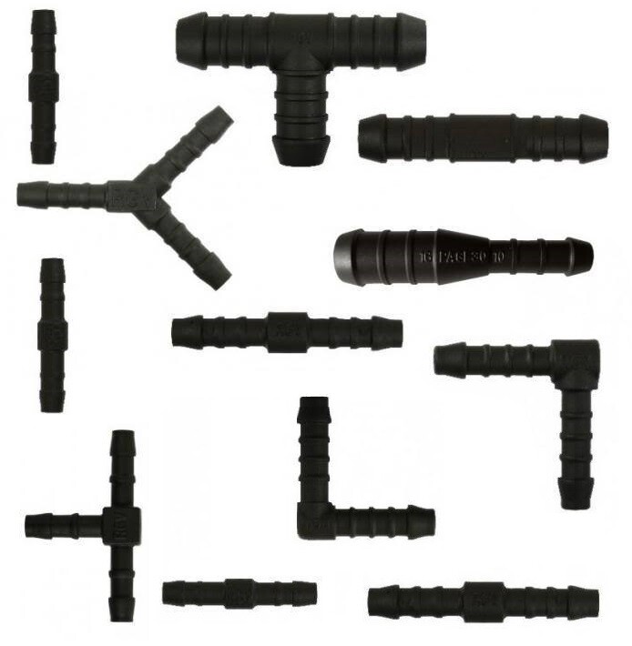 X-Piece Barbed 5 mm Tube Hose Pipe Connector Fitting Joiner Air Water ...