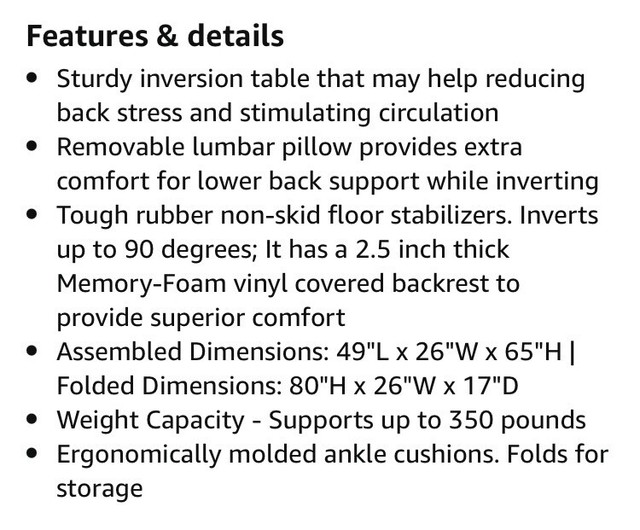IRONMAN 4000 Gravity Inversion Table for sale online | eBay