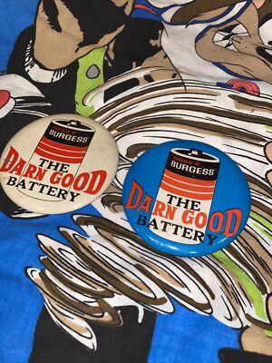 Vintage Gould Burgess The Darn Good Battery 70s Company Pin-back Mix ...
