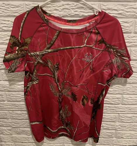 Realtree AP, Bright Pink Camo Shirt, Women’s Size L (12-14), Short ...