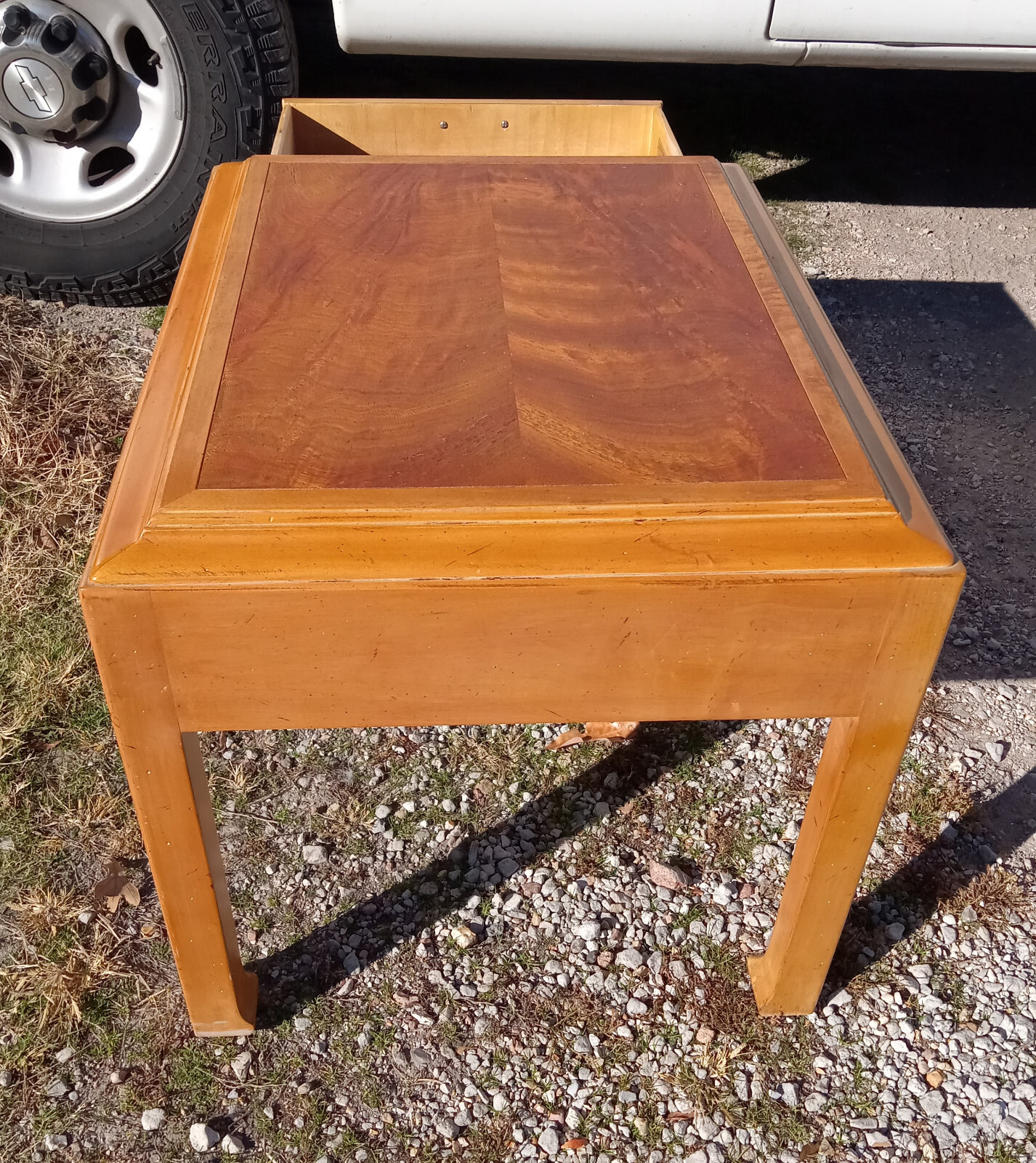Mid Century Maple & Burl Elm End Table by Hekman ( 1 table) (ET545) | eBay
