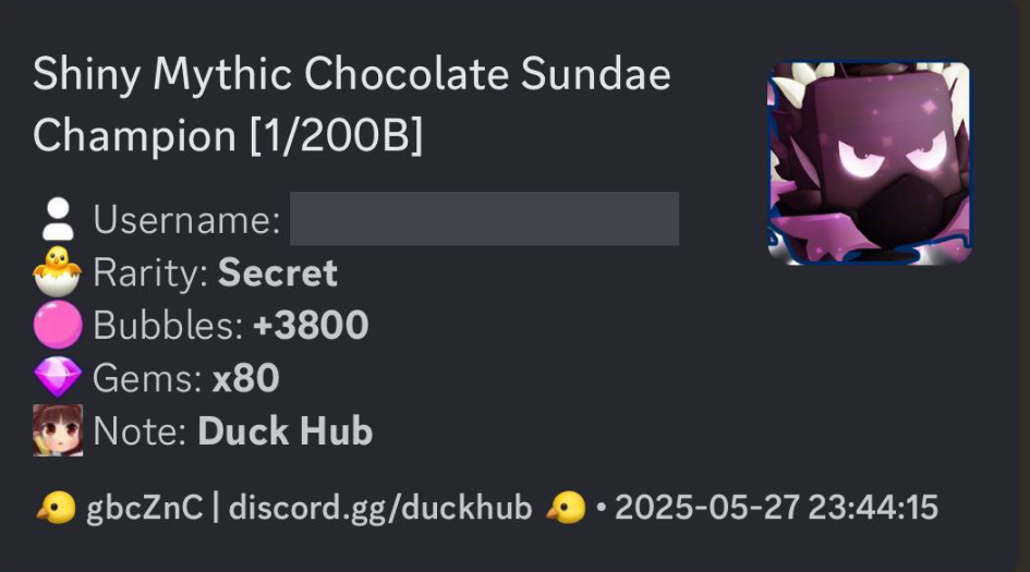 Shiny Mythic Chocolate Sundea Champion - Bubble Gum Simulator Infinity ...