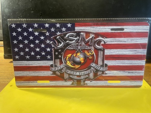 United States Marine Corps Emblem Matte License Plate Official Licensed ...