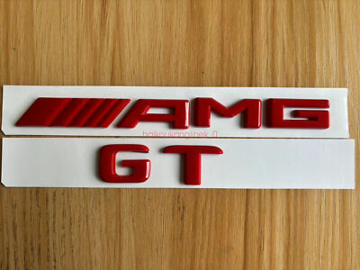 Gloss RED 3D GT AMG Number Letters Rear Trunk Badge Emblem for Mercedes ...