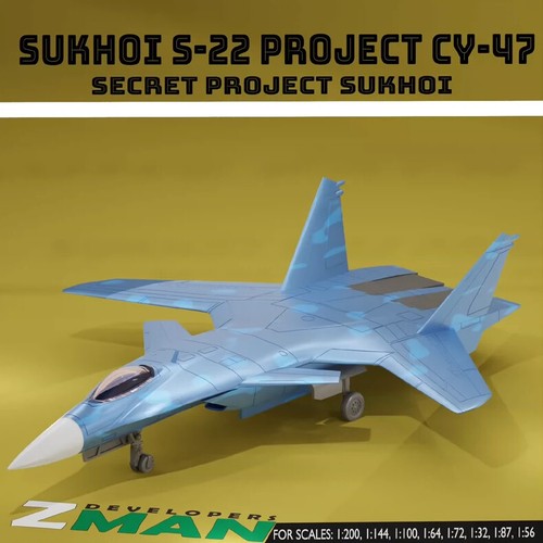 3D Printed 1/144 Sukhoi Golden Eagle S22-CY47 Fighter Aircraft ...