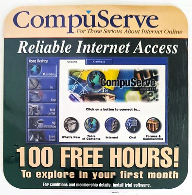 "Reliable Internet" CompuServe / AOL Collectible, Install Disc, 1998 ...