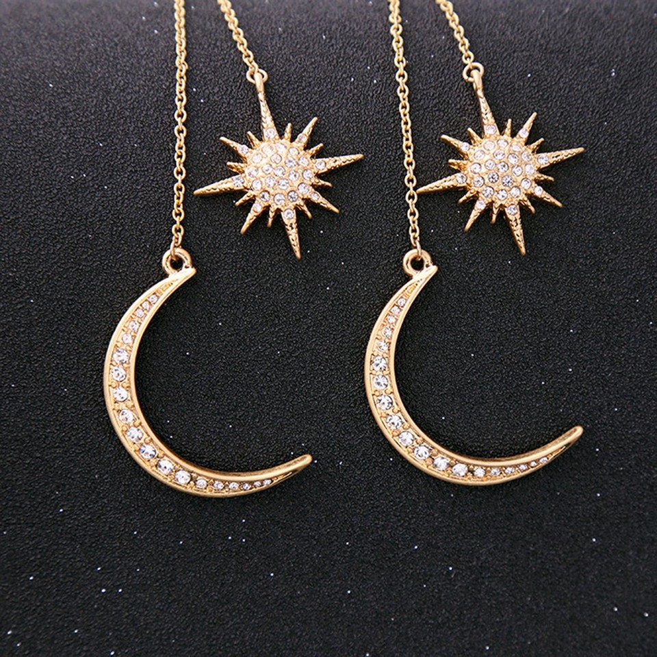 Moon Celestial Earrings Rhinestone Mystical Drop Earrings | eBay Australia