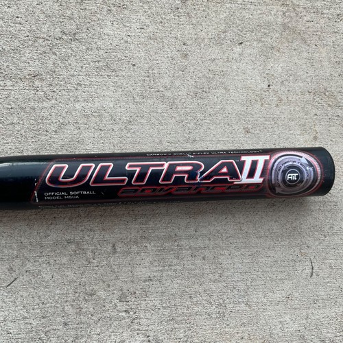 Miken Ultra II ADVANCED Senior Softball Bat MSUA 34 in 26 oz Black Red ...